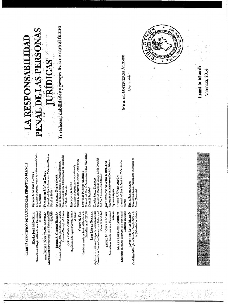 Alex Van Weezel - Contra La Responsabilidad Penal de Las Personas Jurídicas | PDF