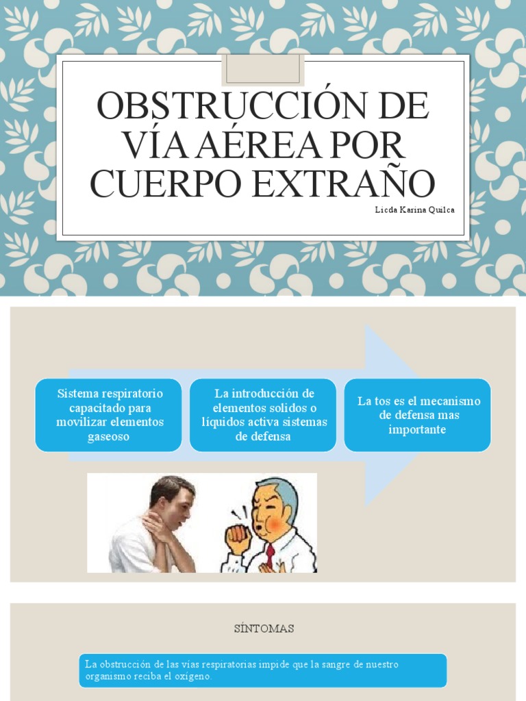 Obstrucción de Vía Aérea Por Cuerpo Extraño y Convulsiones | PDF | Tos ...