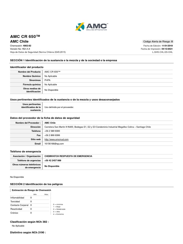 Amc Cr-650 Español | PDF | Incendios | Residuos