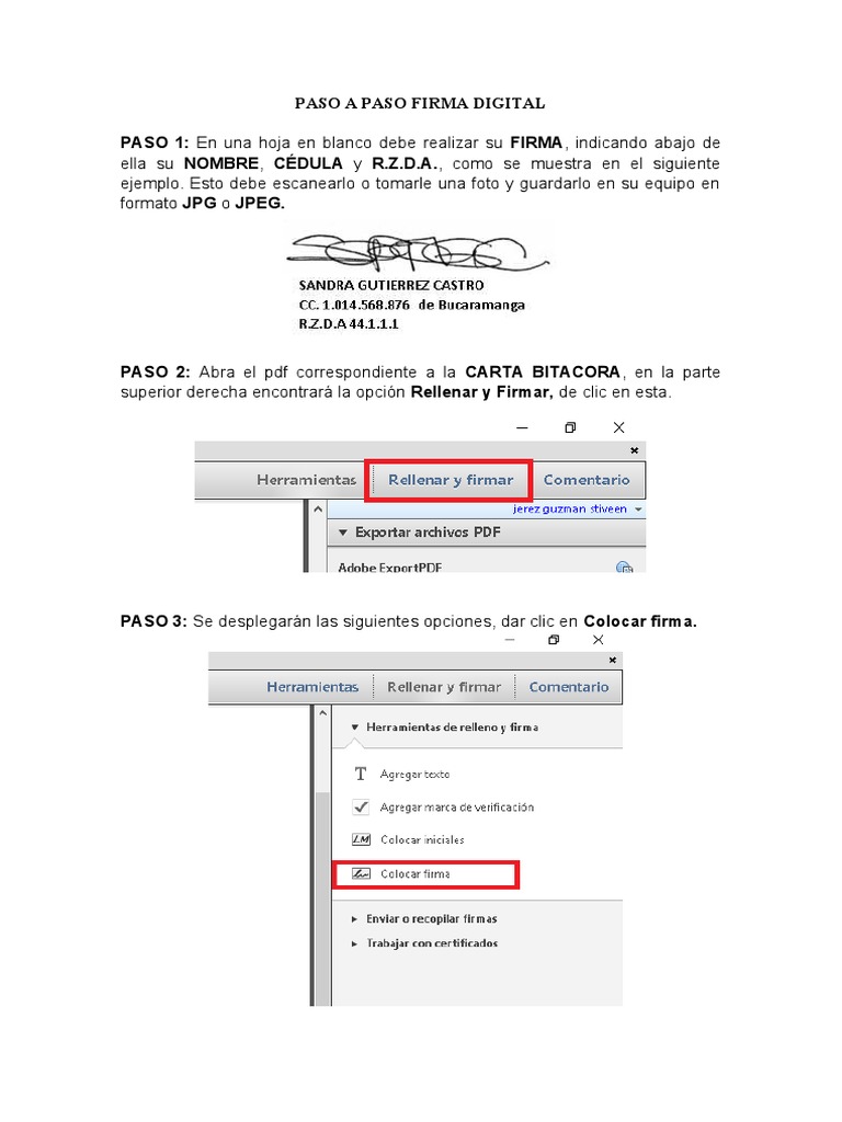 Paso A Paso Firma Digital | PDF