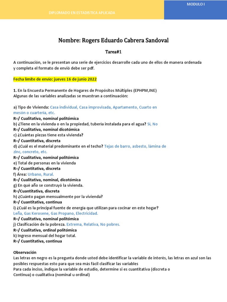 Rogers Cabrera - Tarea#1 | PDF