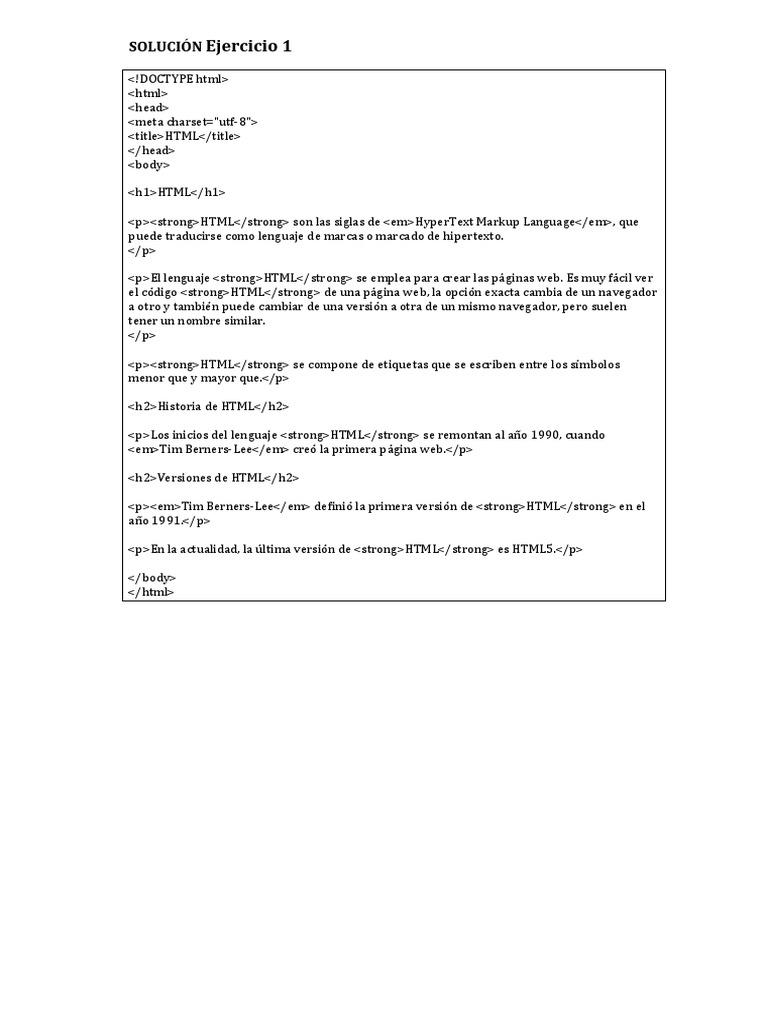 Soluciones Ejercicios HTML 01 13 | PDF | Red mundial | Internet y web