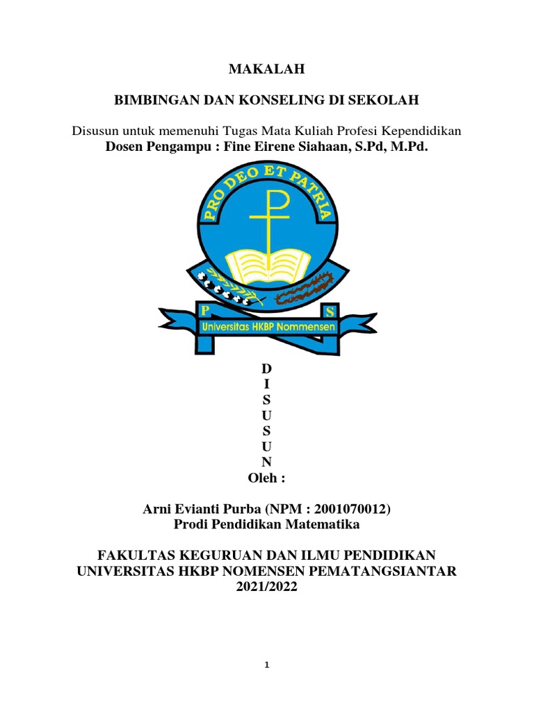 Makalah Bimbingan Dan Konseling | PDF