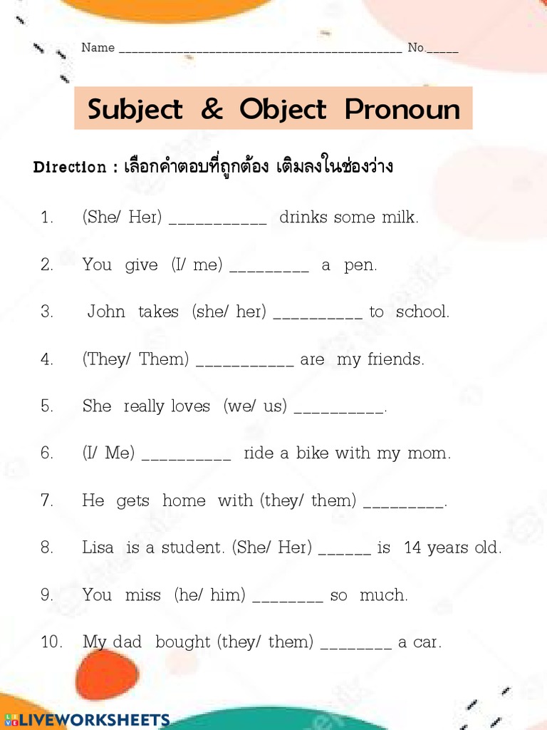Object Pronouns | PDF | Career & Growth | Language Arts & Discipline