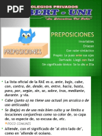 Las Preposiciones Cuadro | PDF | Preposición y Postposición | Violencia