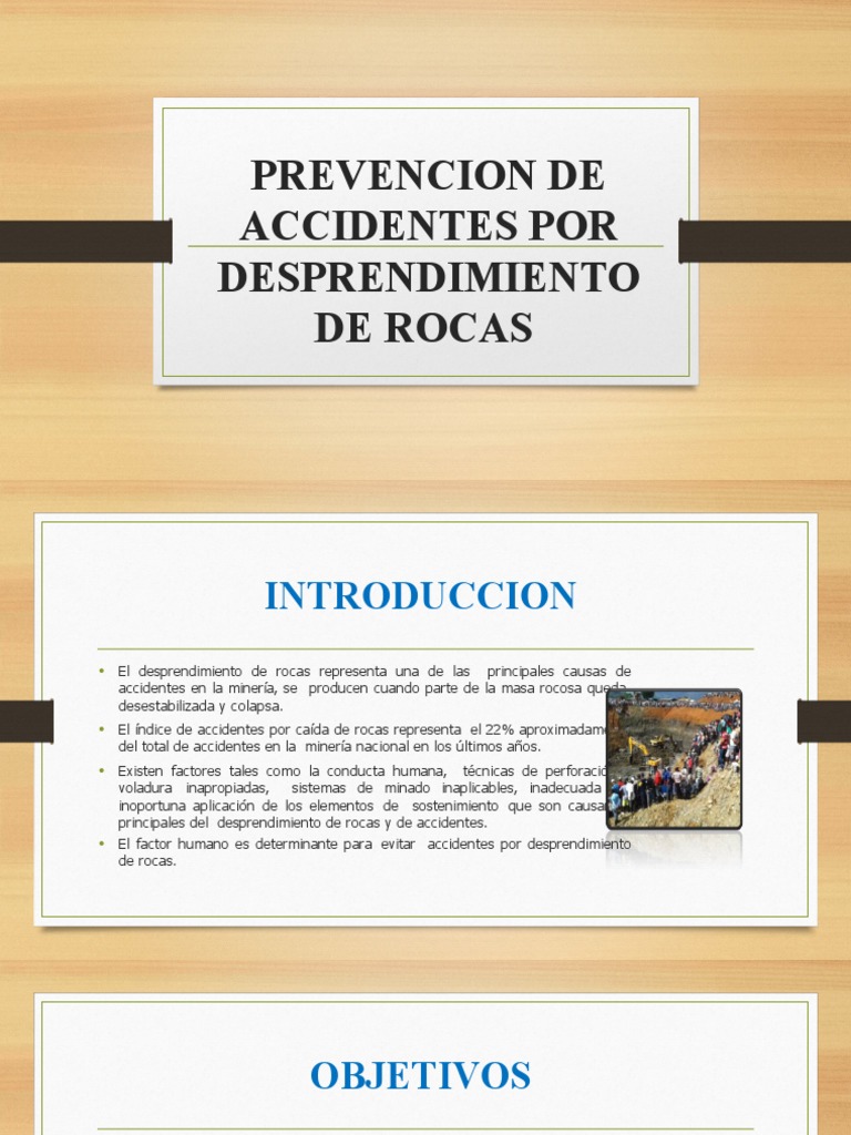 Prevencion de Accidentes Por Desprendimiento de Rocas | PDF | Seguridad ...