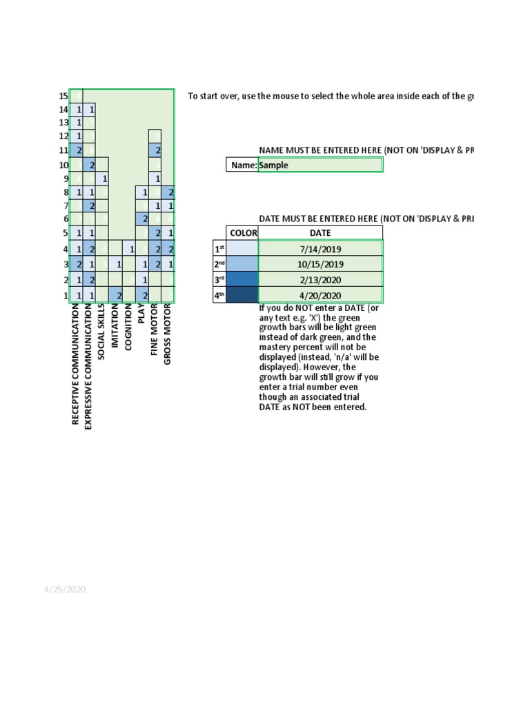 ESDM Acquisition and Bar Graph 03 SampleFilled | PDF | Cognitive ...