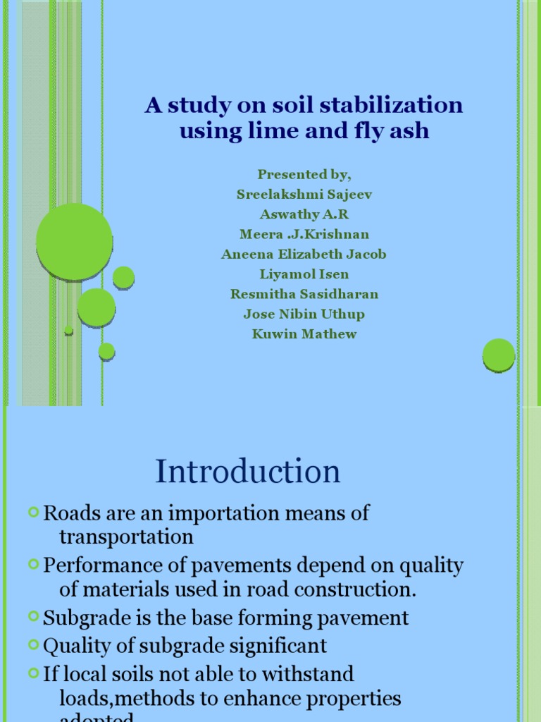 A Study On Soil Stabilization Using Lime and Fly Ash | PDF | Soil | Fly Ash