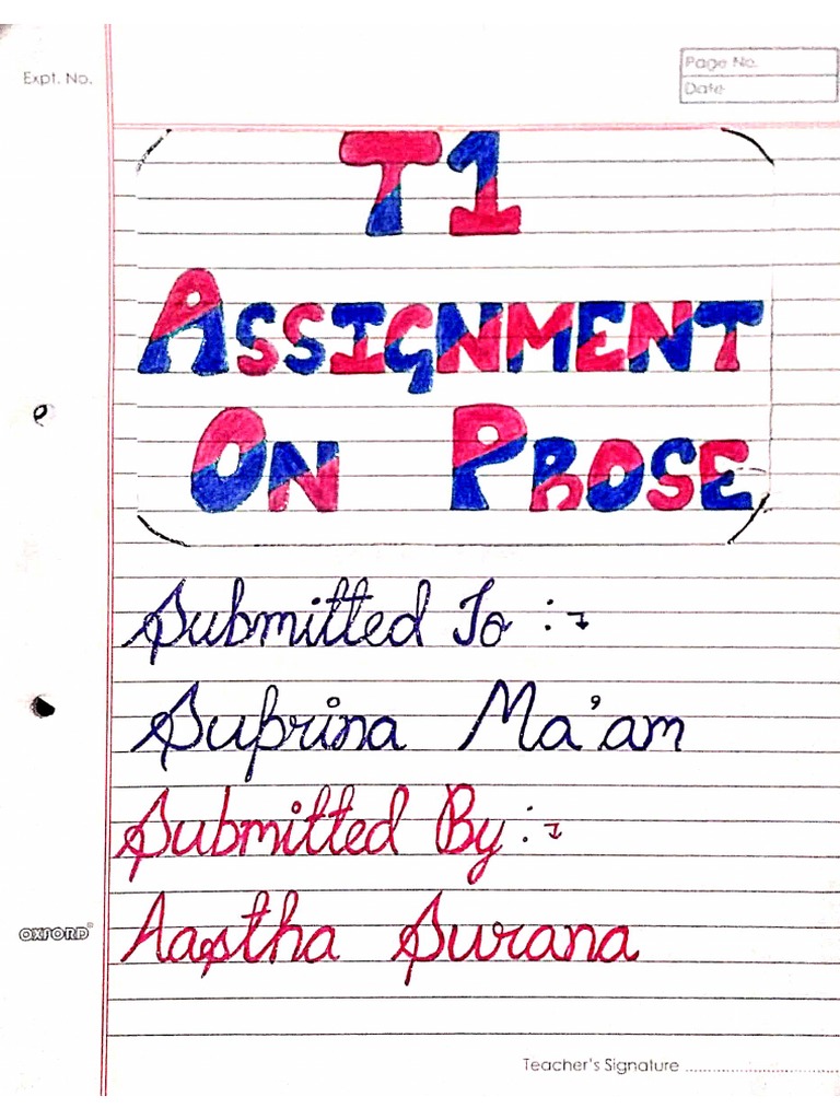 Prose Semester 3rd Assignment | PDF Prose Semester 3rd Assignment | PDF
