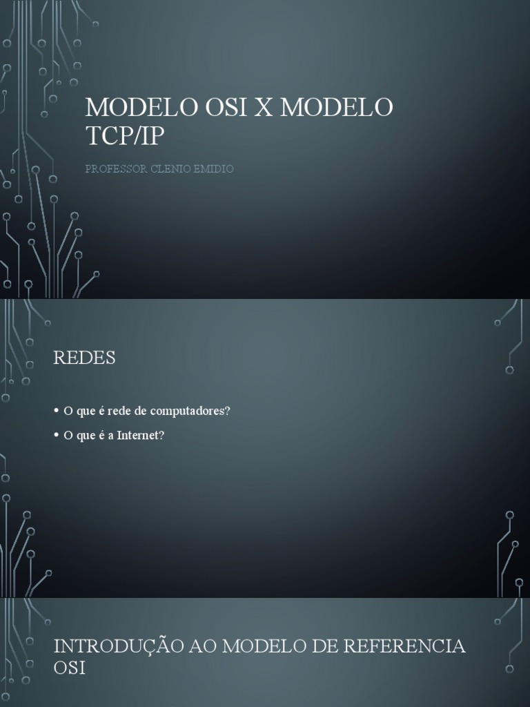 Aula 2 - Modelo OSI e Modelo TCP | PDF | Suíte de protocolo de internet | Rede de computadores