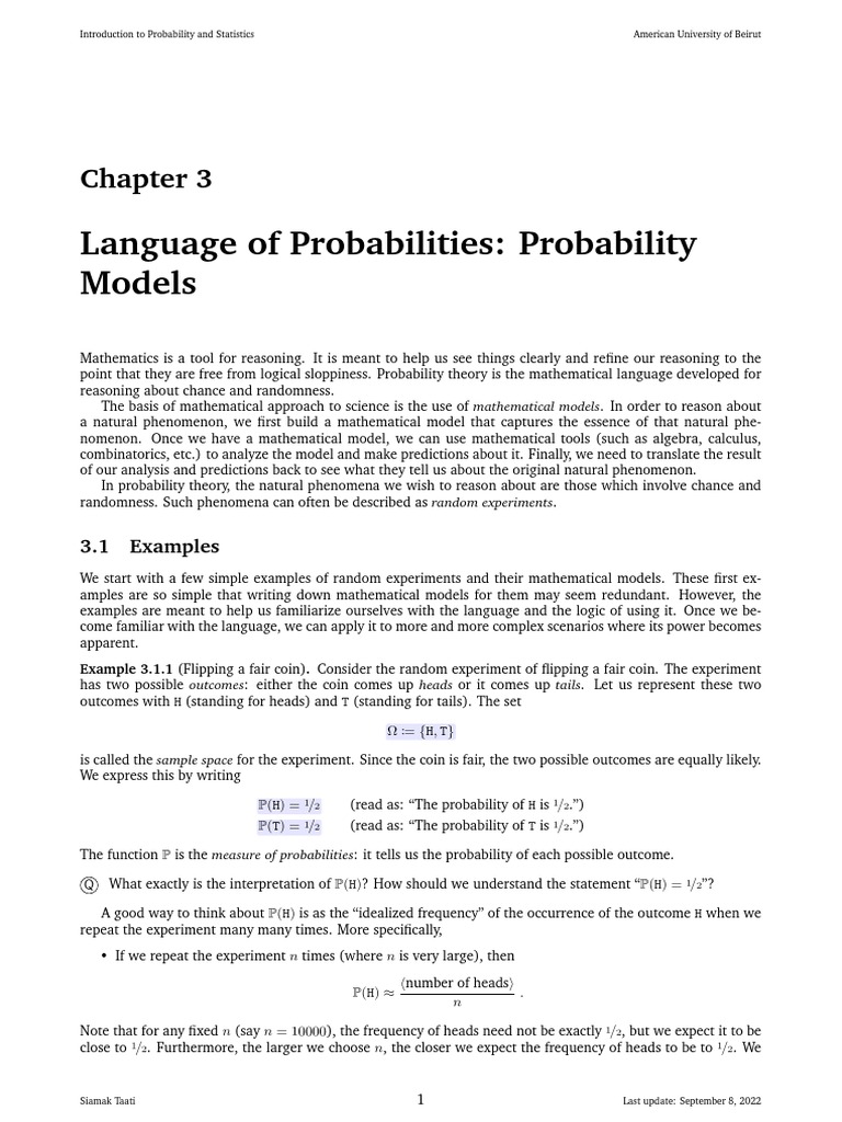 Stat230 Chapter03 | PDF | Odds | Mathematics