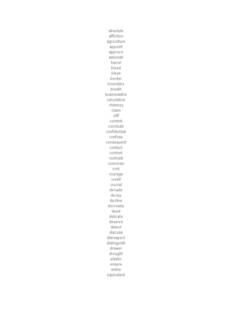100 C1 Wordlist You Need To Know PDF