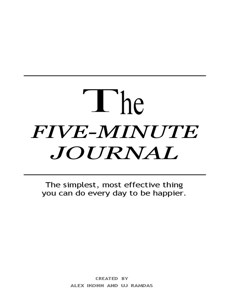 Five Minute Journal Quickstart | PDF | Gratitude | Metaphysics Of Mind