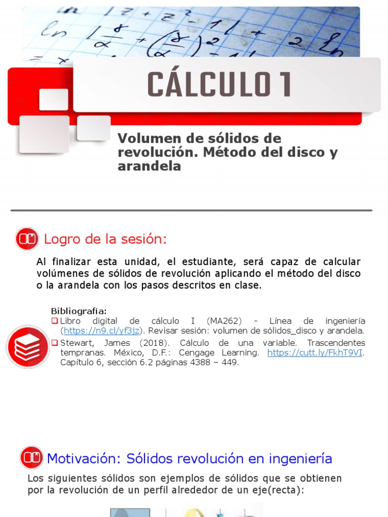 Volumen Sólidos Revolución: Disco y Arandela | PDF | Integral | Curva