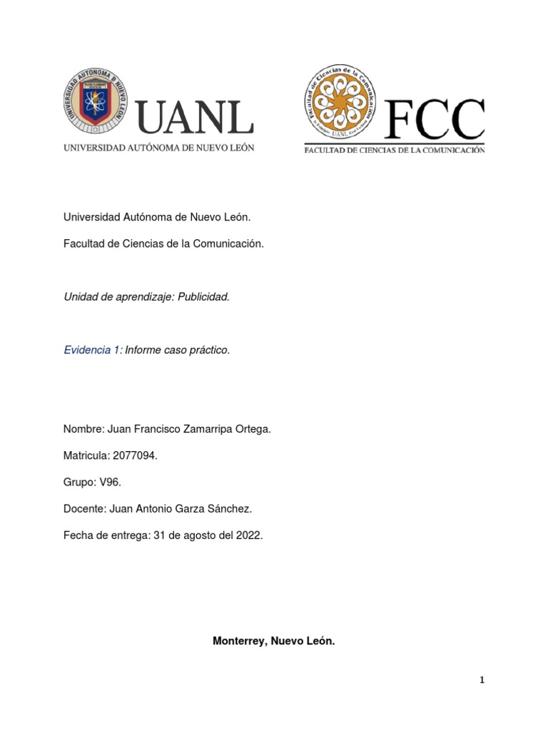 Informe sobre Francisco Zamarripa Ortega | PDF | Moda | Marketing
