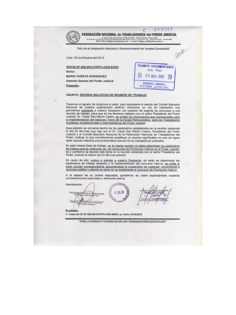 Modeloo de Oficio Reiterativo | PDF