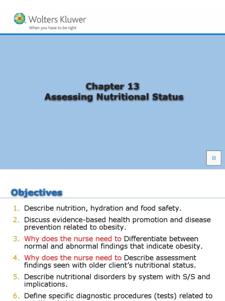 Assessments CH 13 Nutrition | PDF | Obesity | Malnutrition