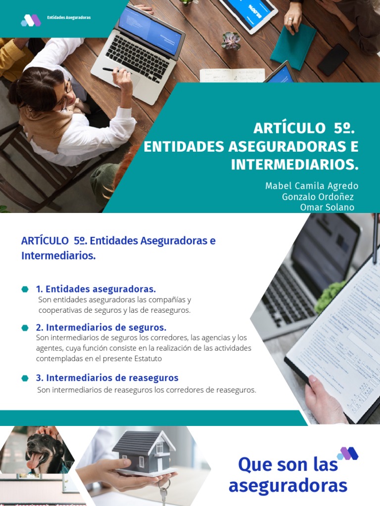 ARTÍCULO 5º. Entidades Aseguradoras e Intermediarios. | PDF | Seguro | Reaseguro