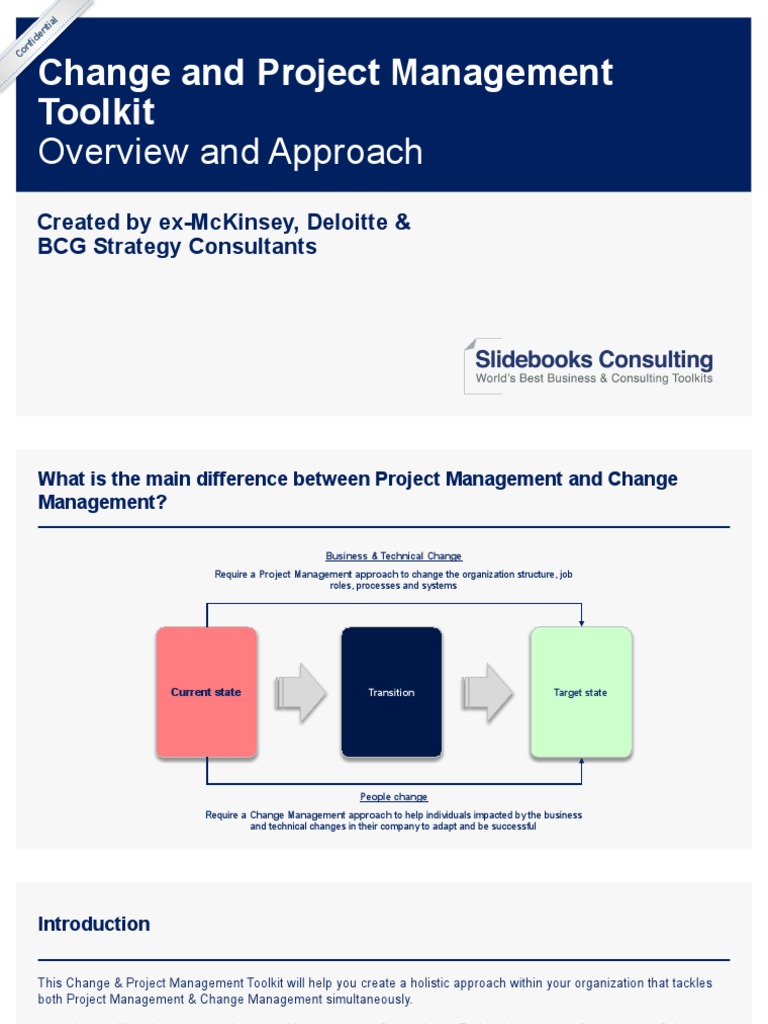 Change and Project Management Toolkit - Overview and Approach | PDF ...