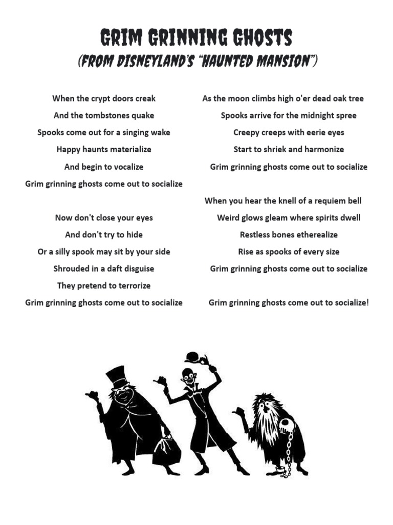 Grim Grinning Ghosts Lyrics | PDF