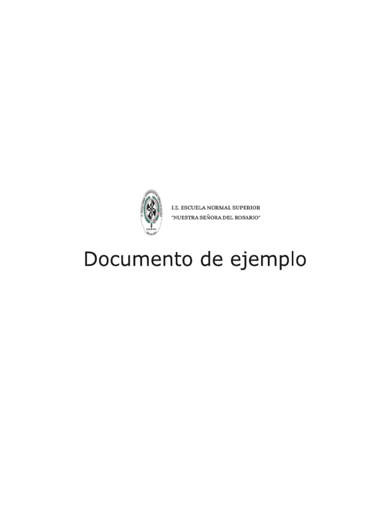 Documento de Ejemplo | PDF