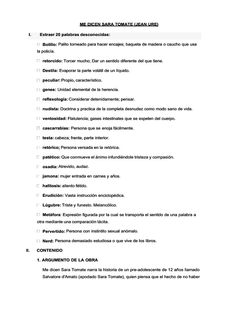 Qdoc - Tips - Me Dicen Sara Tomate | PDF