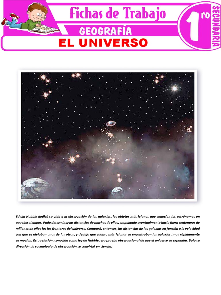 El Universo para Primer Grado de Secundaria | PDF | Universo | Big Bang
