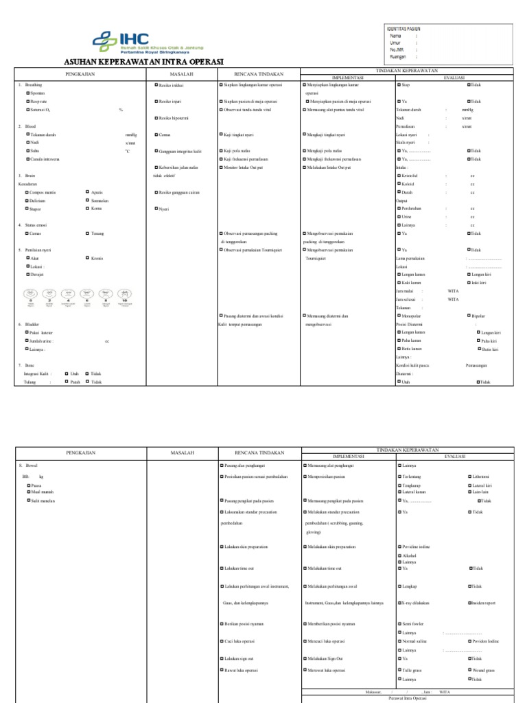 INTRAOPERATIVE NURSING CARE | PDF