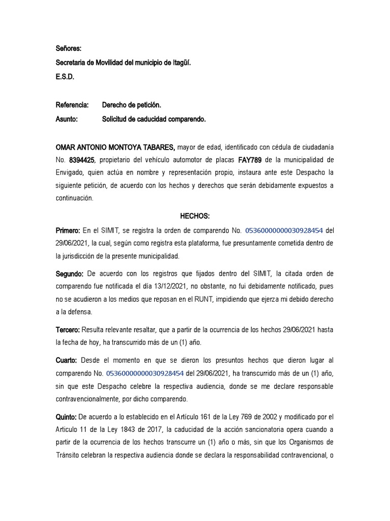 Caducidad Multas de Tránsito | PDF | Gobierno | Justicia