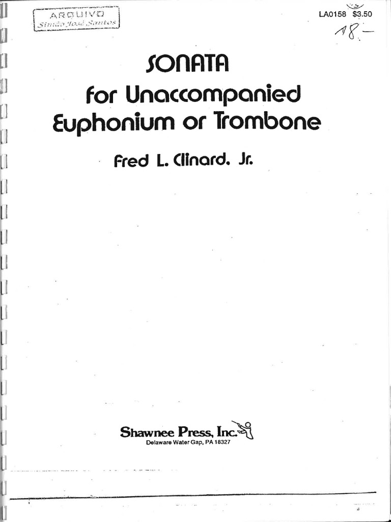 Sonata - Fred L. Clinard Jr. | PDF