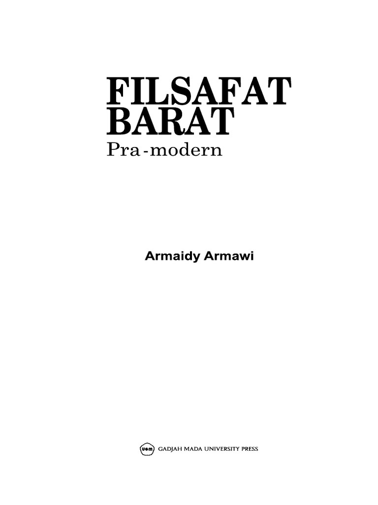 Filsafat Barat Pra-Modern | PDF