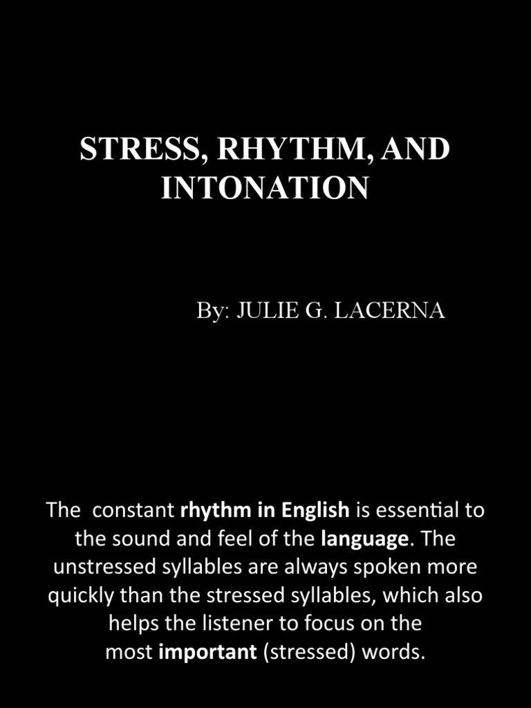 Rhythm, Stress, and Intonation | PDF | Stress (Linguistics) | Linguistics