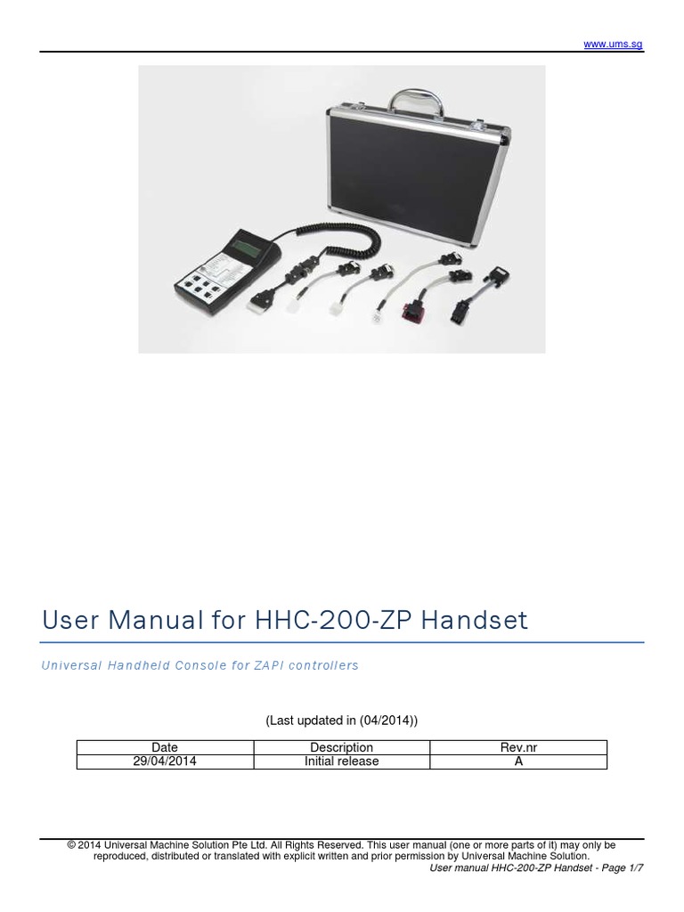 User Manual HHC-200-ZP v0.01 | PDF | Electrical Connector | Truck