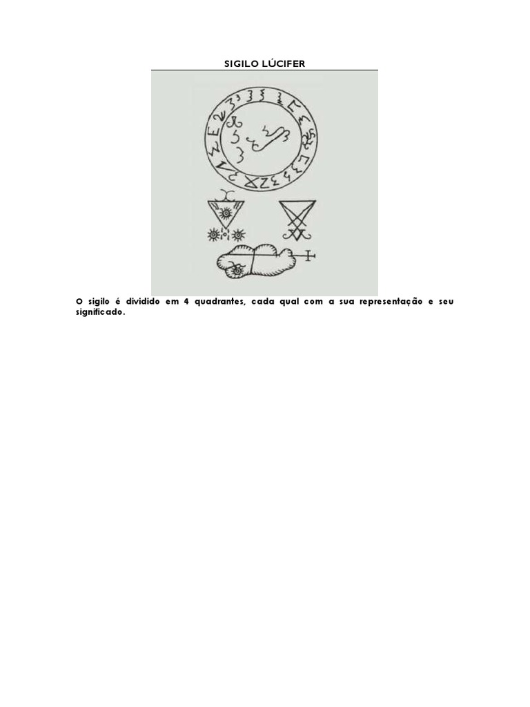 Significado do Sigilo de Lúcifer | PDF
