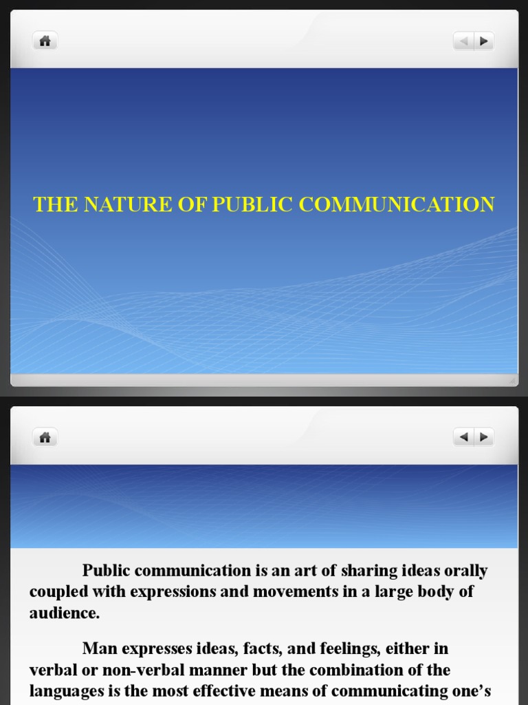 The Nature of Public Communication | PDF