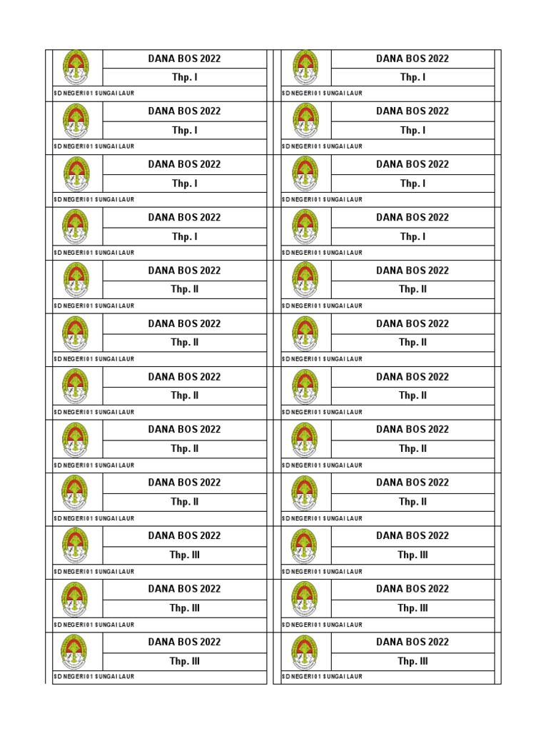 Label Kode Barang Inventaris | PDF