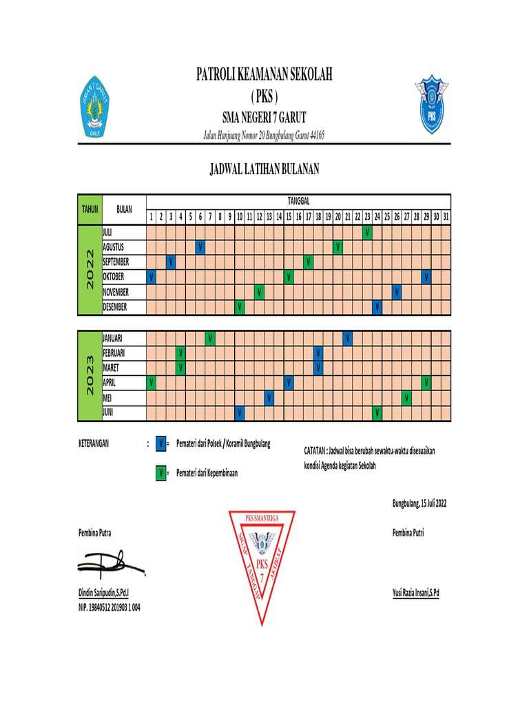 Jadwal Latihan Rutin PKS | PDF