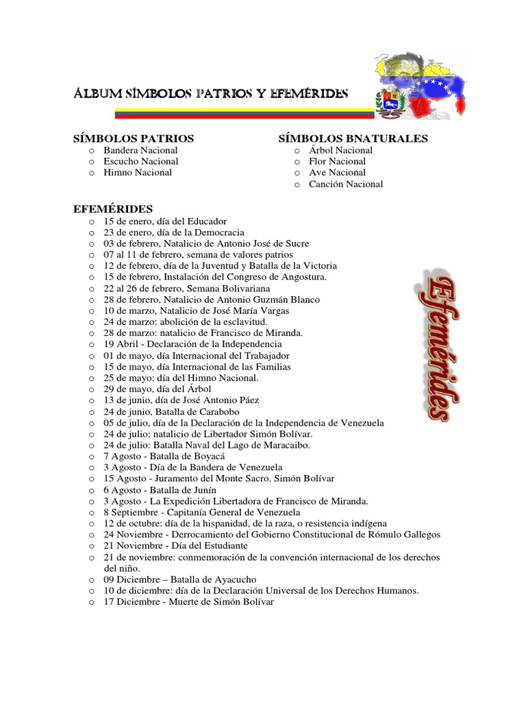 Lbum Smbolos Patrios y Efemrides | PDF | Ciencias sociales | Arte