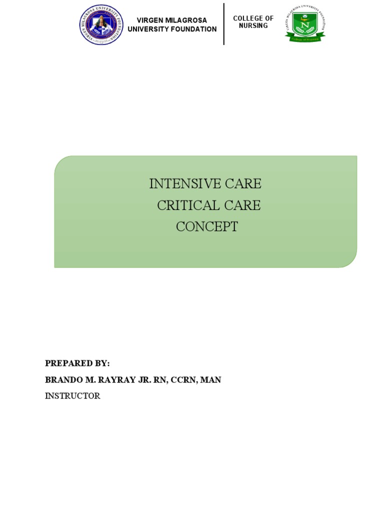 INTRODUCTION IN CRITICAL CARE NURSING | PDF | Intensive Care Medicine ...