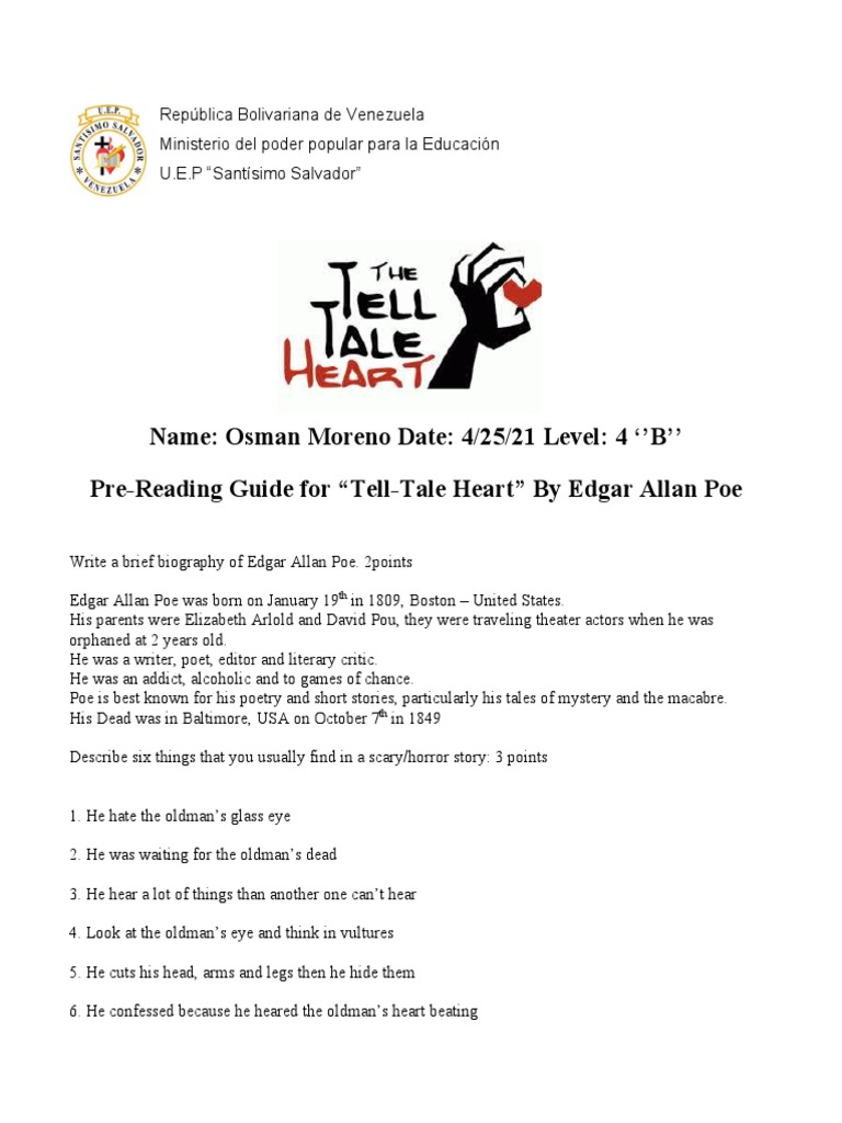 The Tell Tale Heart Activity-1 | PDF