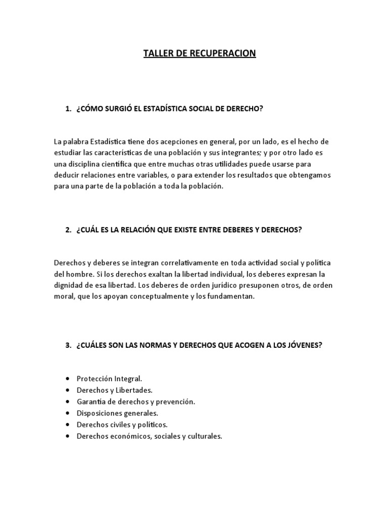 Taller de Recuperacion | PDF