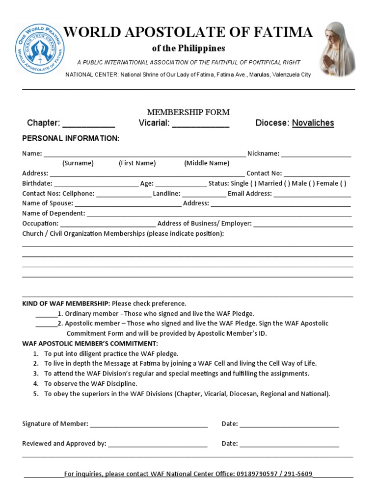 WAF Form | PDF | Christian Belief And Doctrine | Systematic Theology