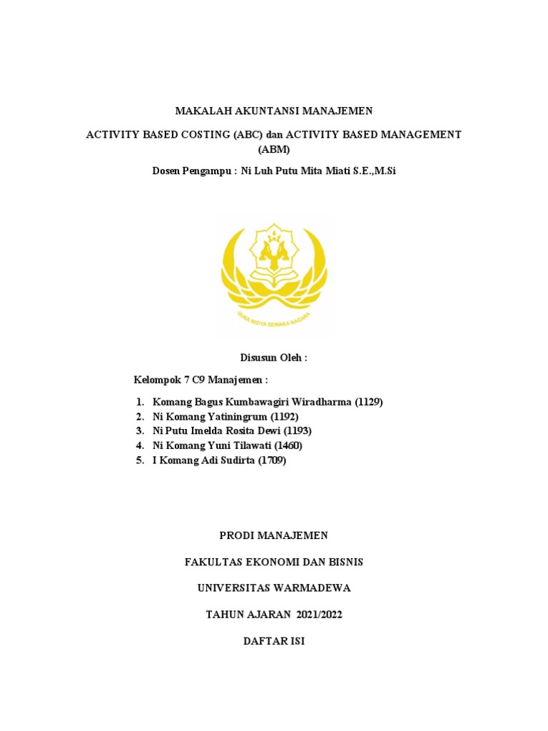 Makalah ABC & Abm Kelompok 7 | PDF