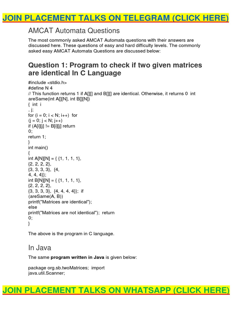Amcat Automata Questions Pdf Pointer Computer Programming Computer Programming 6750