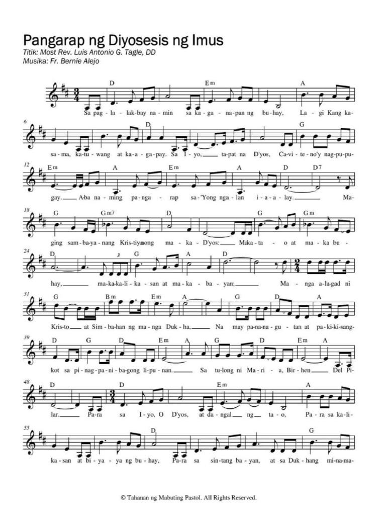 Pangarap NG Diyosesis NG Imus | PDF