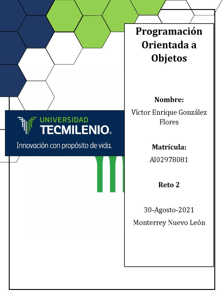 Reto 2 POO Victor | PDF | Ingeniería de Sistemas | Paradigmas de ...