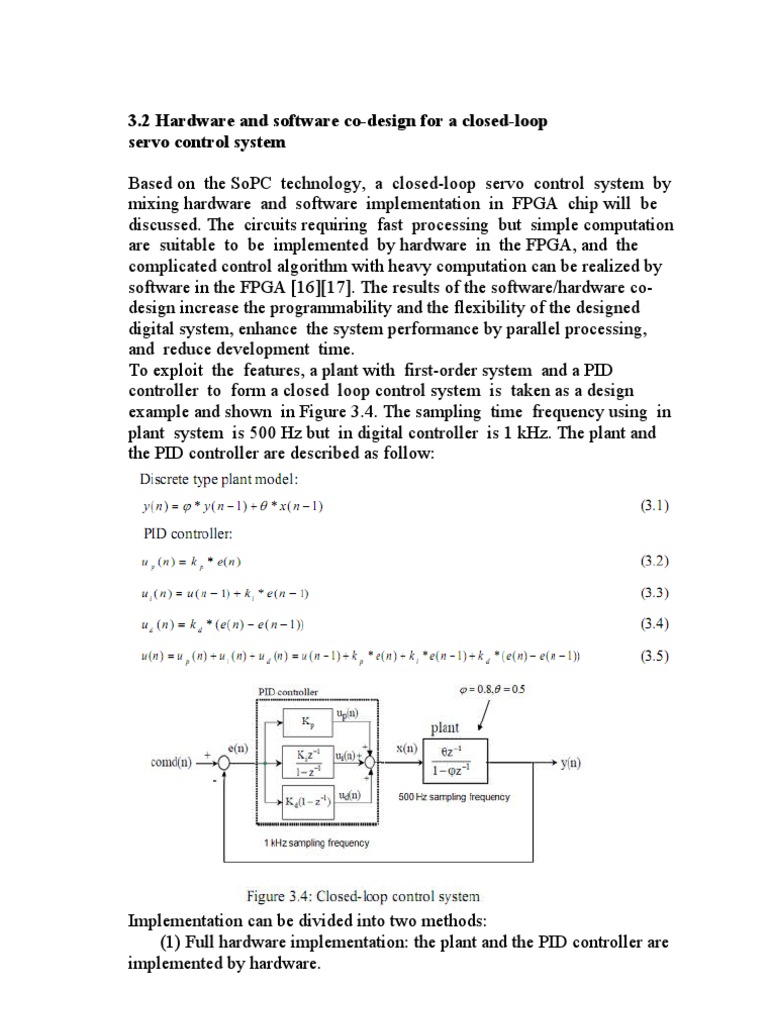 Servo Motor Pid Altera Download Free Pdf Control Theory Control System 
