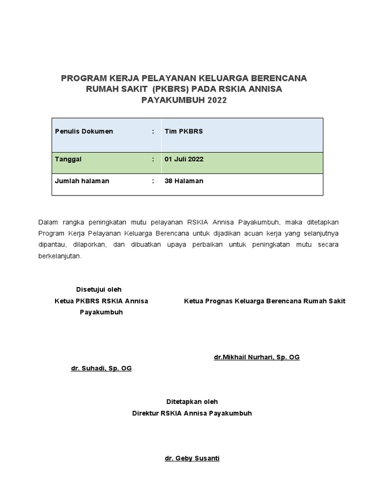Proker PKBRS Rskia Annisa | PDF | Pengembangan Diri | Sains & Matematika