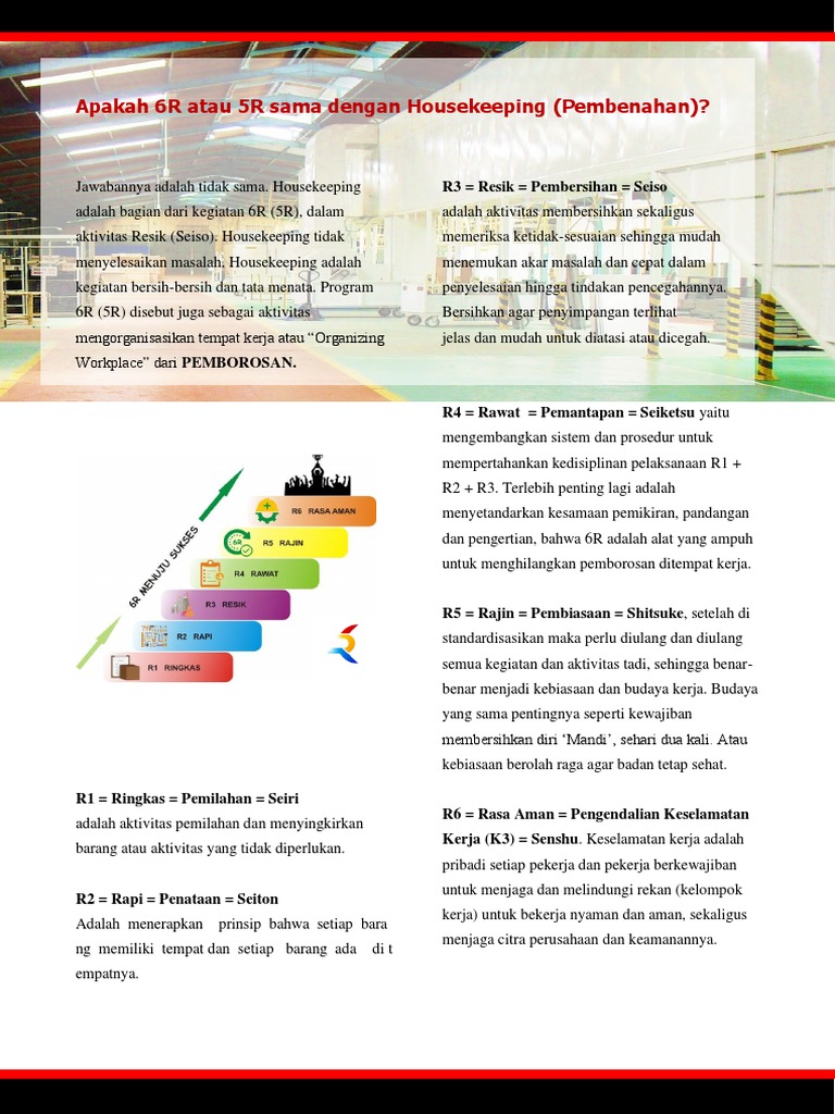 INOSUKE - Apakah 6R Atau 5R Sama Dengan Housekeeping | PDF | Bisnis | Pengembangan Diri