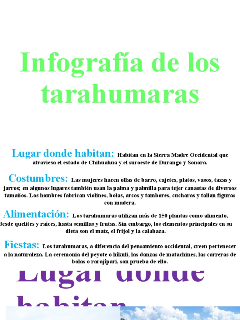 Infografía de Los Tarahumaras | PDF